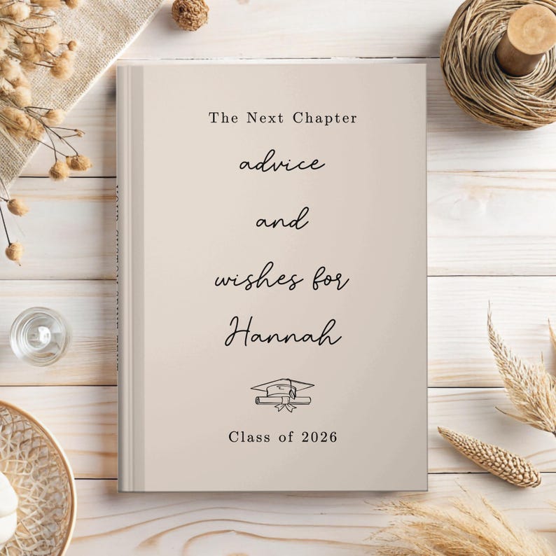 Advice & Wishes Graduation Book Class of 2026 Personalized Graduate ...