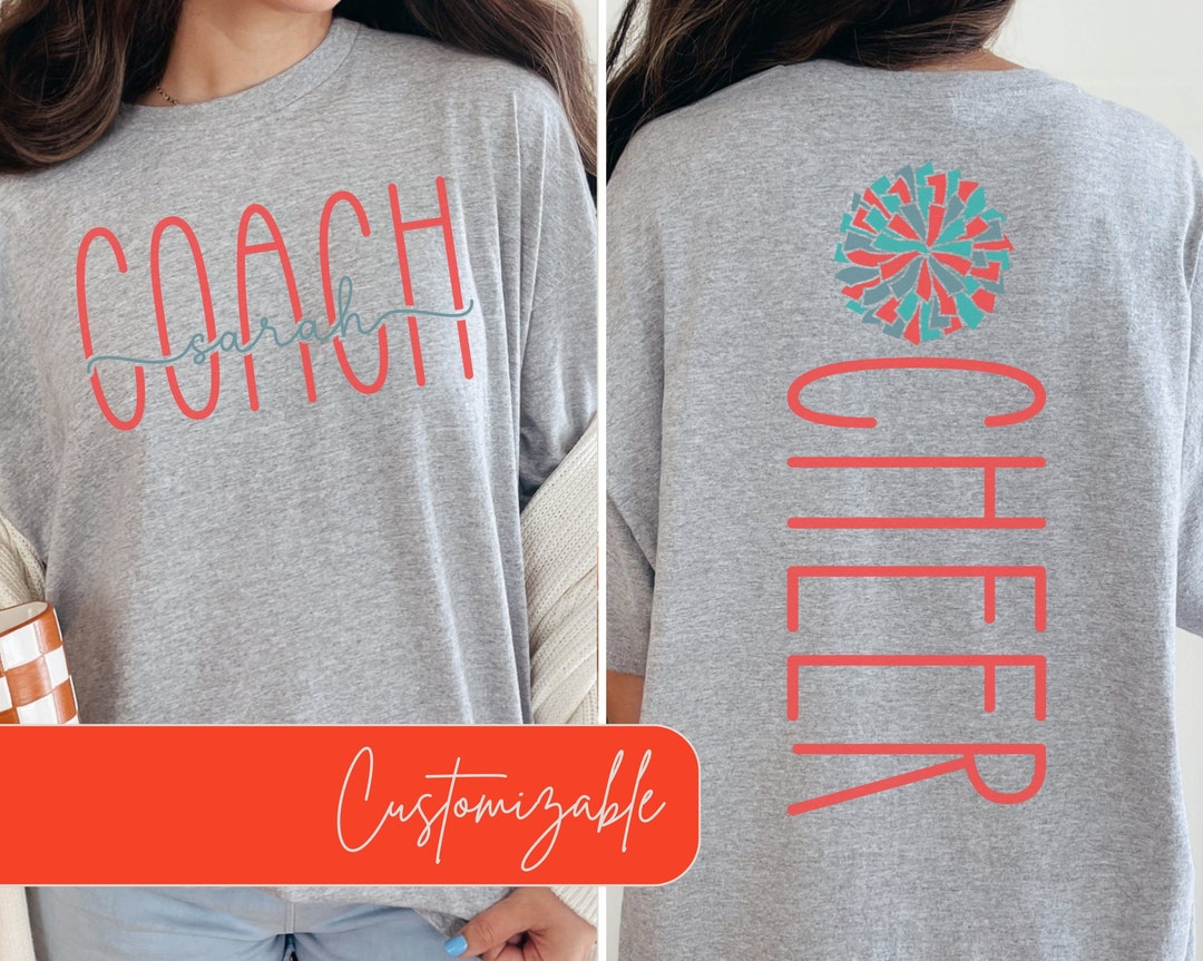 Personalized Cheer Coach Shirt, Custom Cheer Coach Gift, Cheer Coach ...