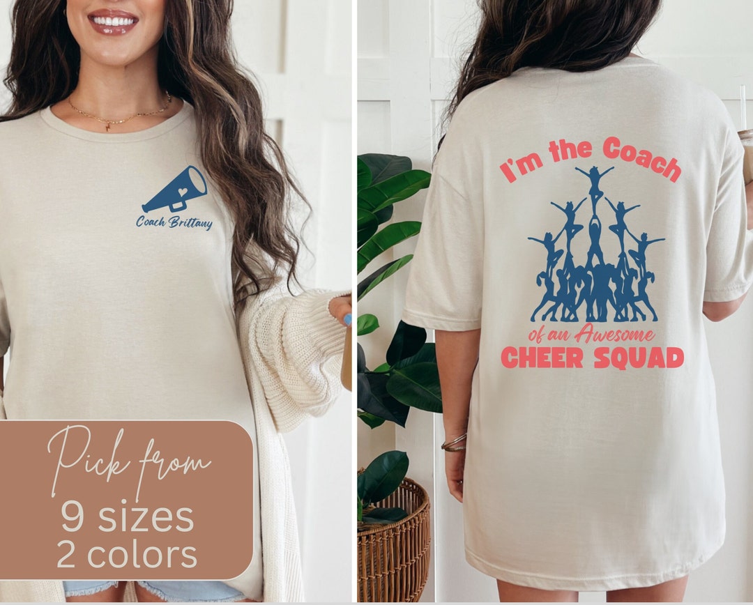 Personalized Cheer Coach Shirt, Custom Cheer Coach Gift, Cheer Coach ...
