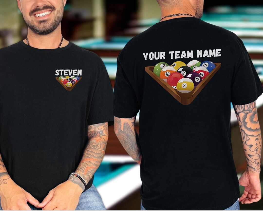 Pool League Team Shirts, Billiards Group T-shirt, Team Tshirt for Pool ...