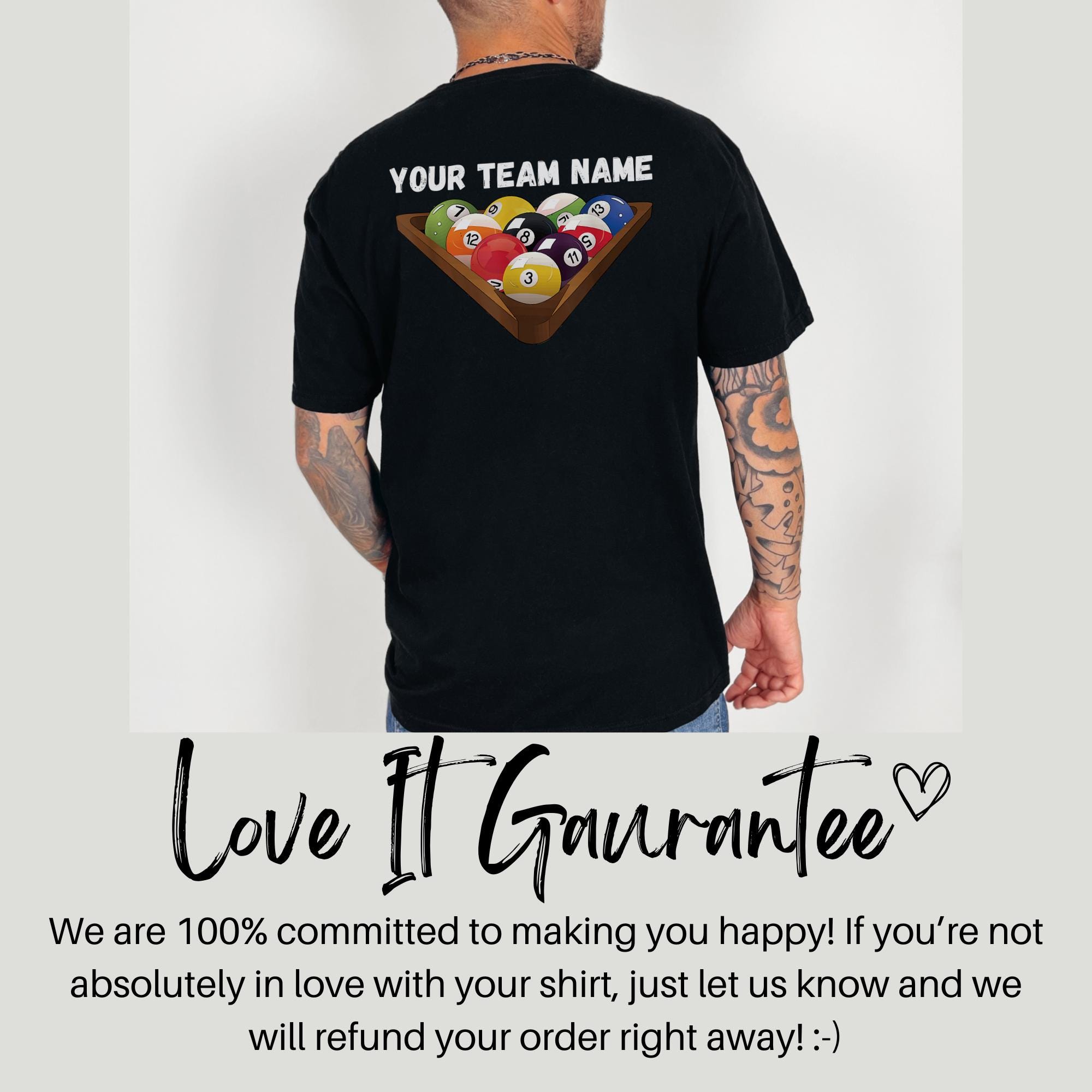 Pool League Team Shirts, Billiards Group T-shirt, Team Tshirt for Pool ...