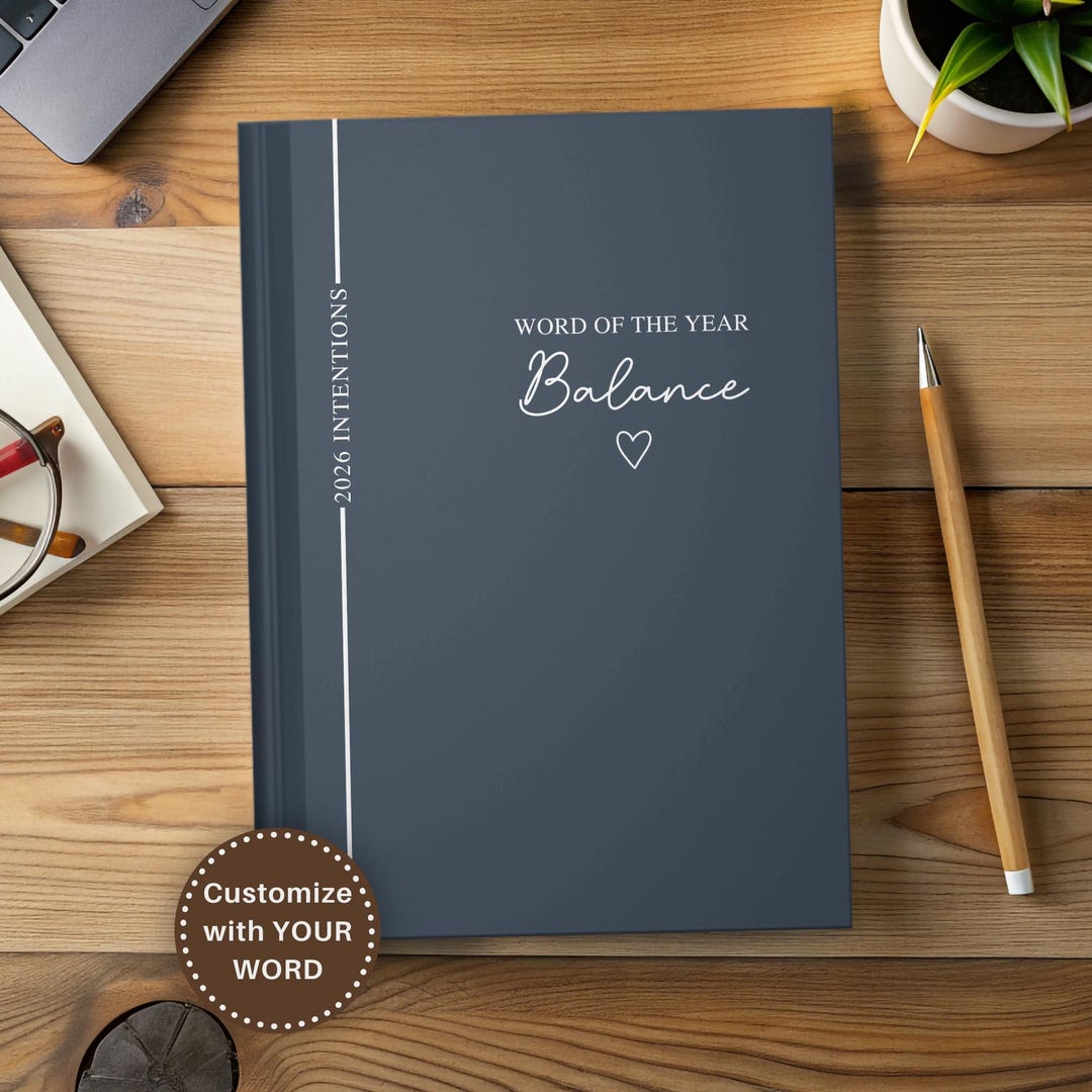 Custom 2026 Word of the Year Intentions Journal 2026 Personalized Self ...