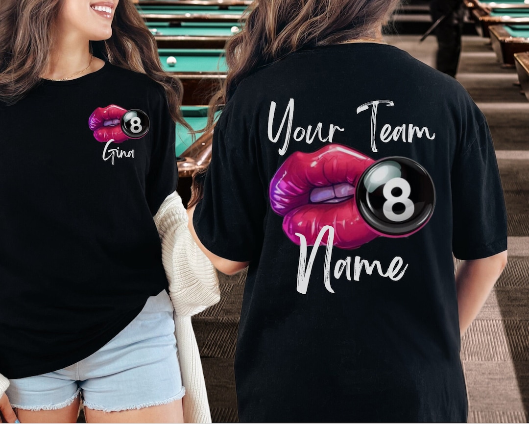 Ladies Pool League Team Shirts, Billiards T-shirt, Snooker Tee, 8 Ball ...