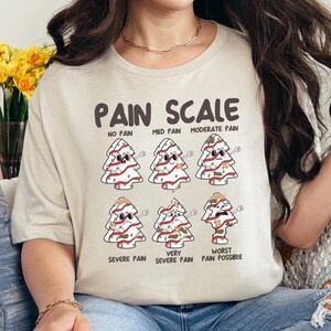 Funny Pain Scale Shirt, Christmas Nurse T-shirt, Funny Christmas Tee ...