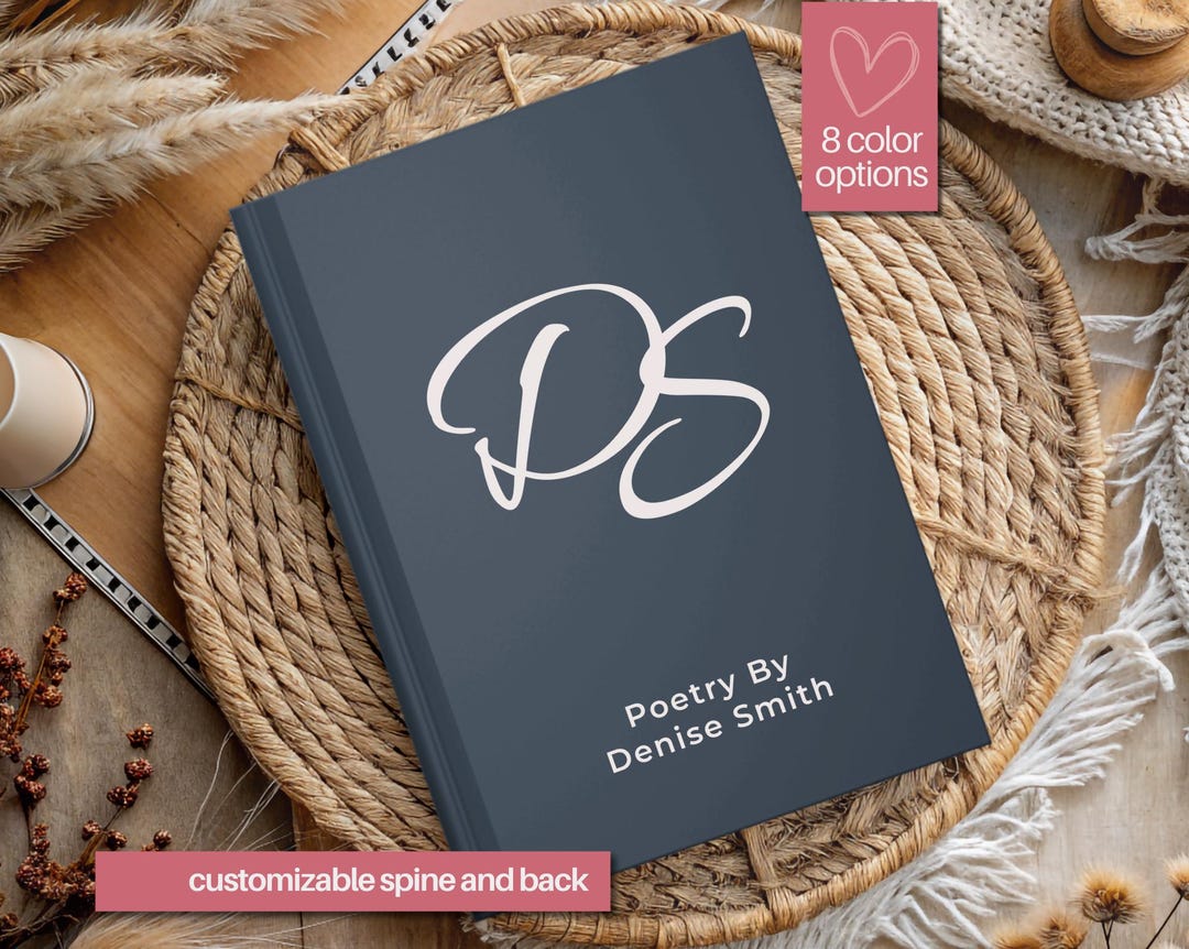 Personalized Poetry Journal, Custom Poetry Notebook, Monogrammed Poem ...