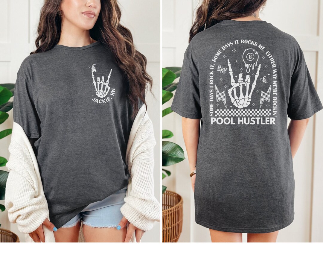Custom Pool Hustler Shirt, Personalized Billiards Tee, Gift for Pool ...