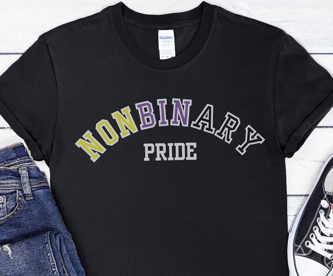 NONBINARY Pride Shirt, Nonbinary Flag Colors, LGBTQIA Shirts, LGBT Tee ...