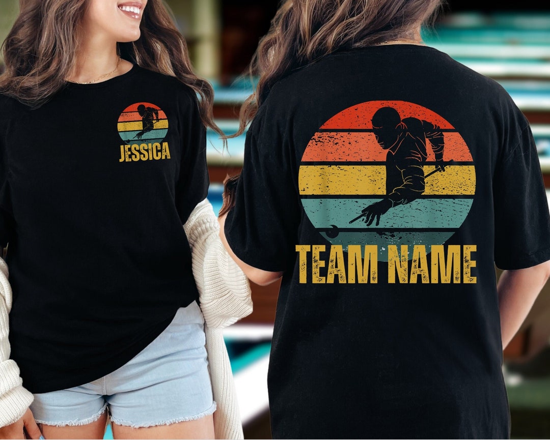 Custom Pool League Shirts, Personalized Billiards Team T-shirt, Tshirt ...