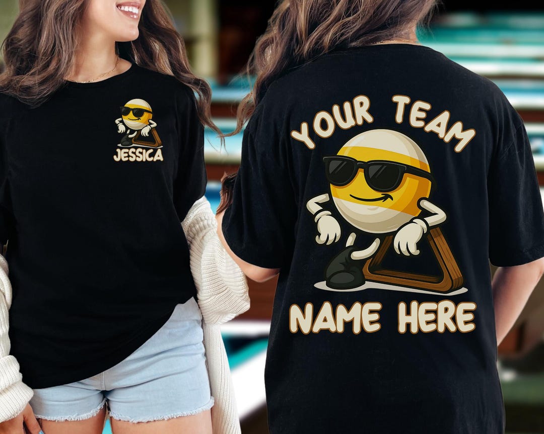 Custom 9-ball Pool League Team Shirts, Personalized 9 Ball Billiards ...