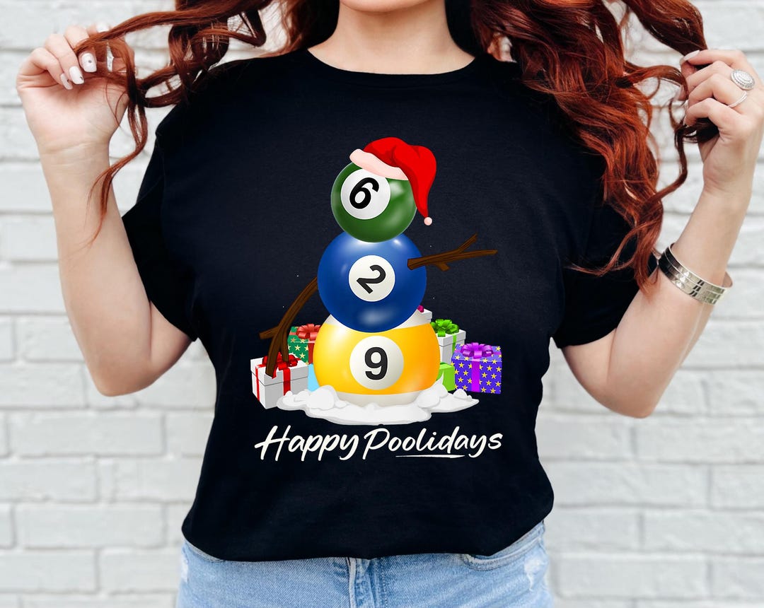 Christmas Billiards Shirt, Funny Pool Player Gift, Santa Snooker T ...