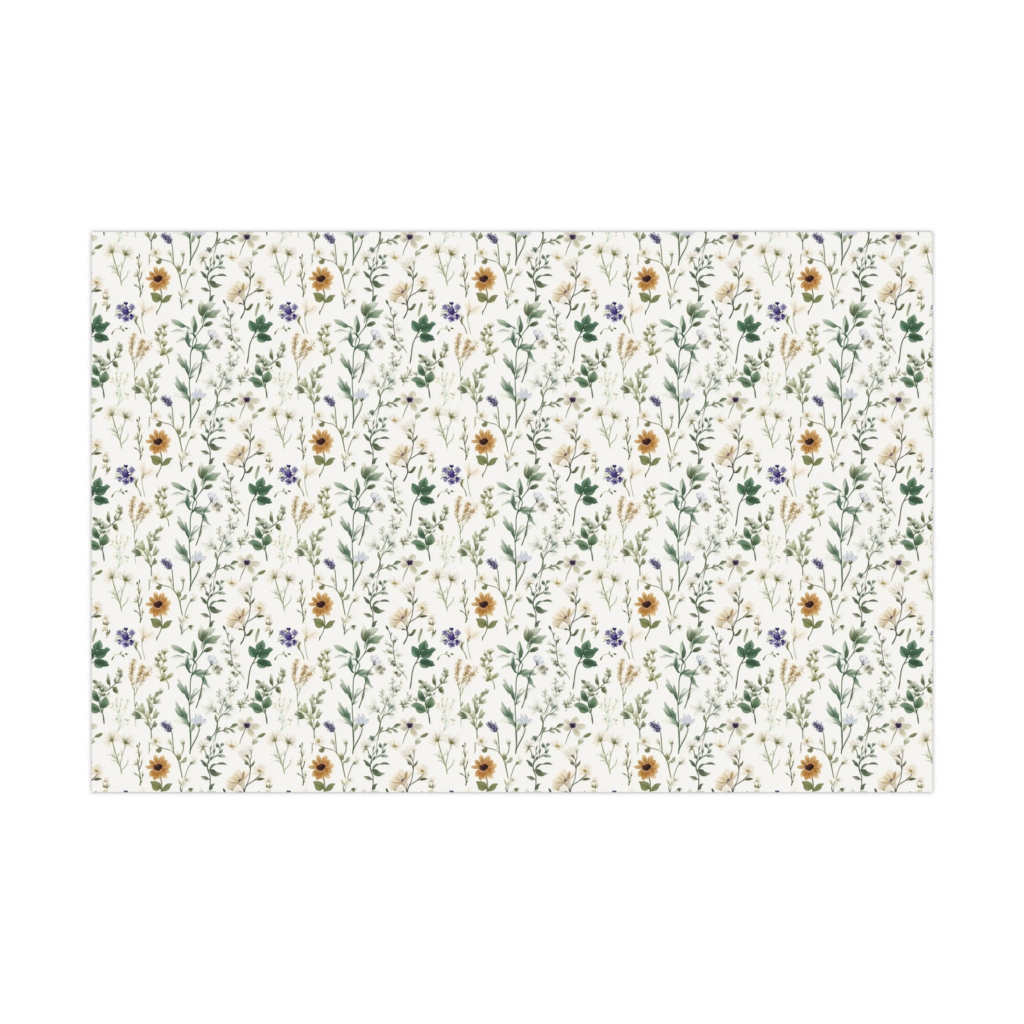 Wildflower Wrapping Paper Aesthetic Floral Gift Wrap for Her Trendy ...