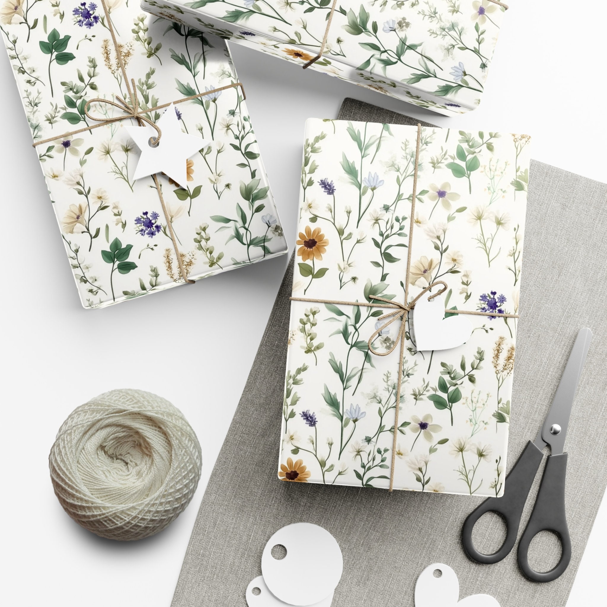 Wildflower Wrapping Paper Aesthetic Floral Gift Wrap for Her Trendy ...