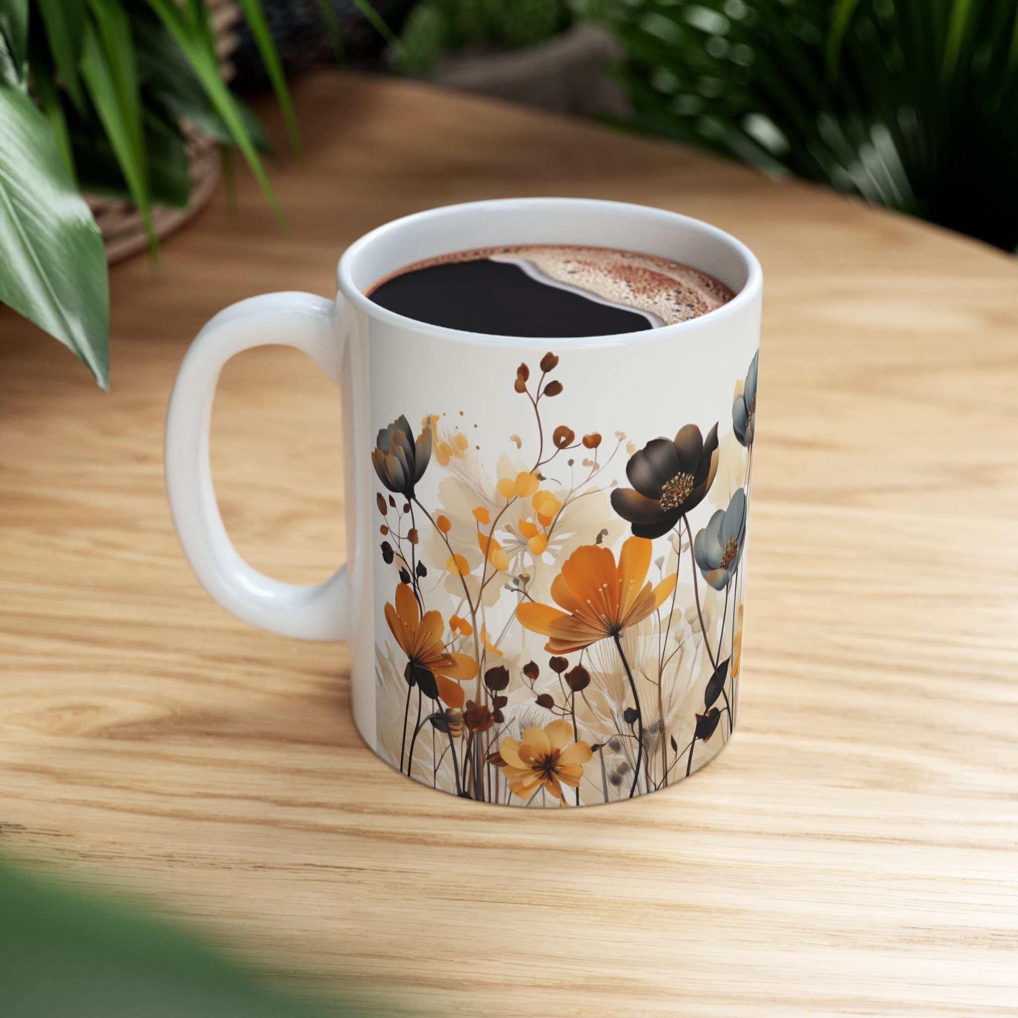 Fall Floral Boho Coffee Mug: wildflower Gift for Her - Etsy