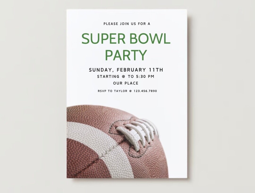 Super Bowl Party Invite - Etsy