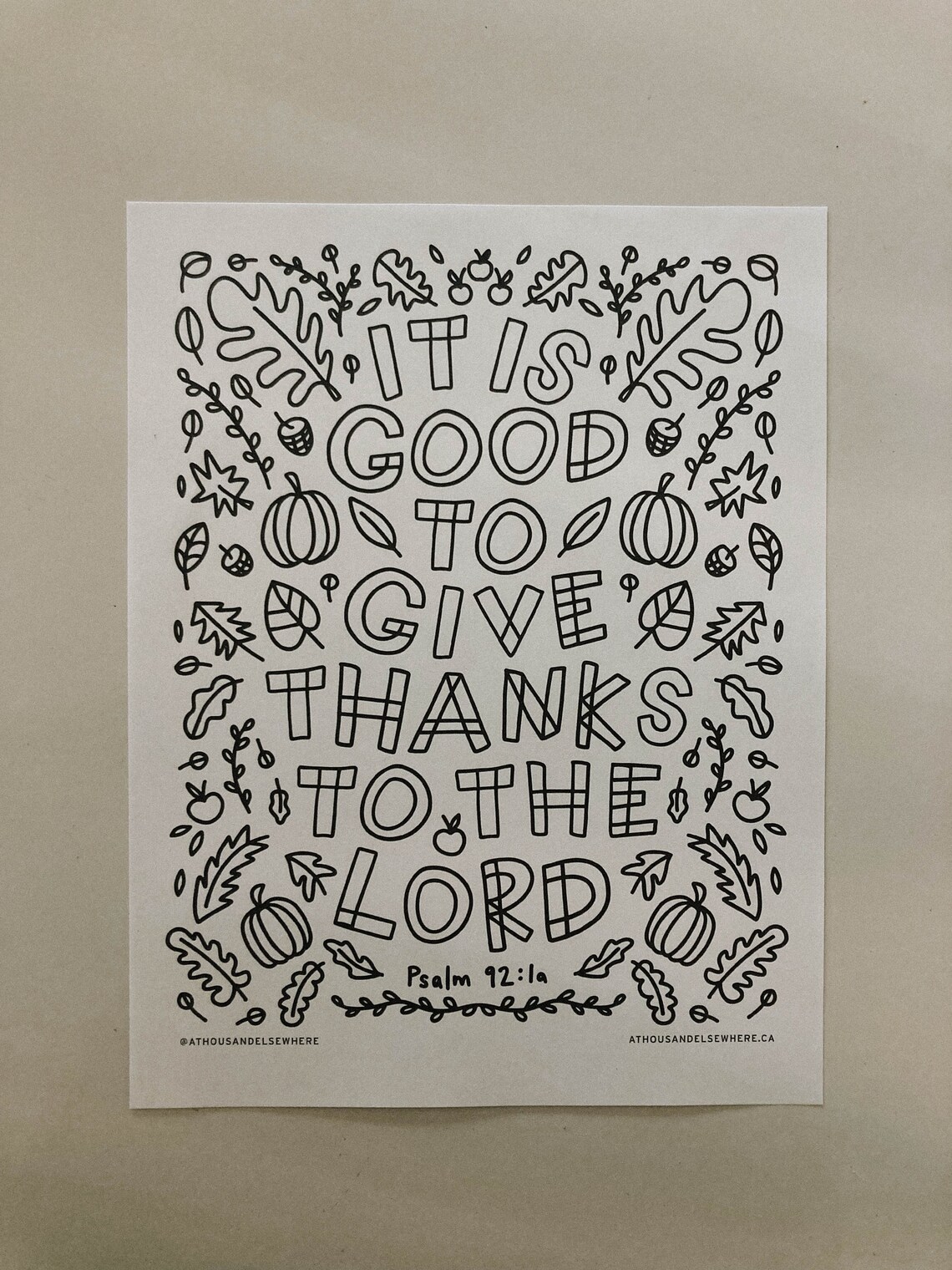 Children's Give Thanks Thanksgiving Coloring Pages, Fall Holiday ...