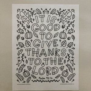 Thanksgiving Coloring Pages: Christian Fall Holiday Worksheet (digital ...