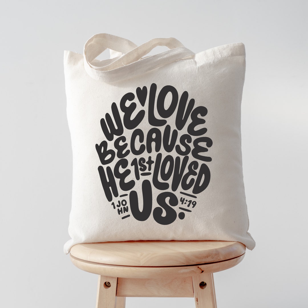 Bible Verse Christian Tote Bag, Natural Canvas Tote Bag Religious Gift ...