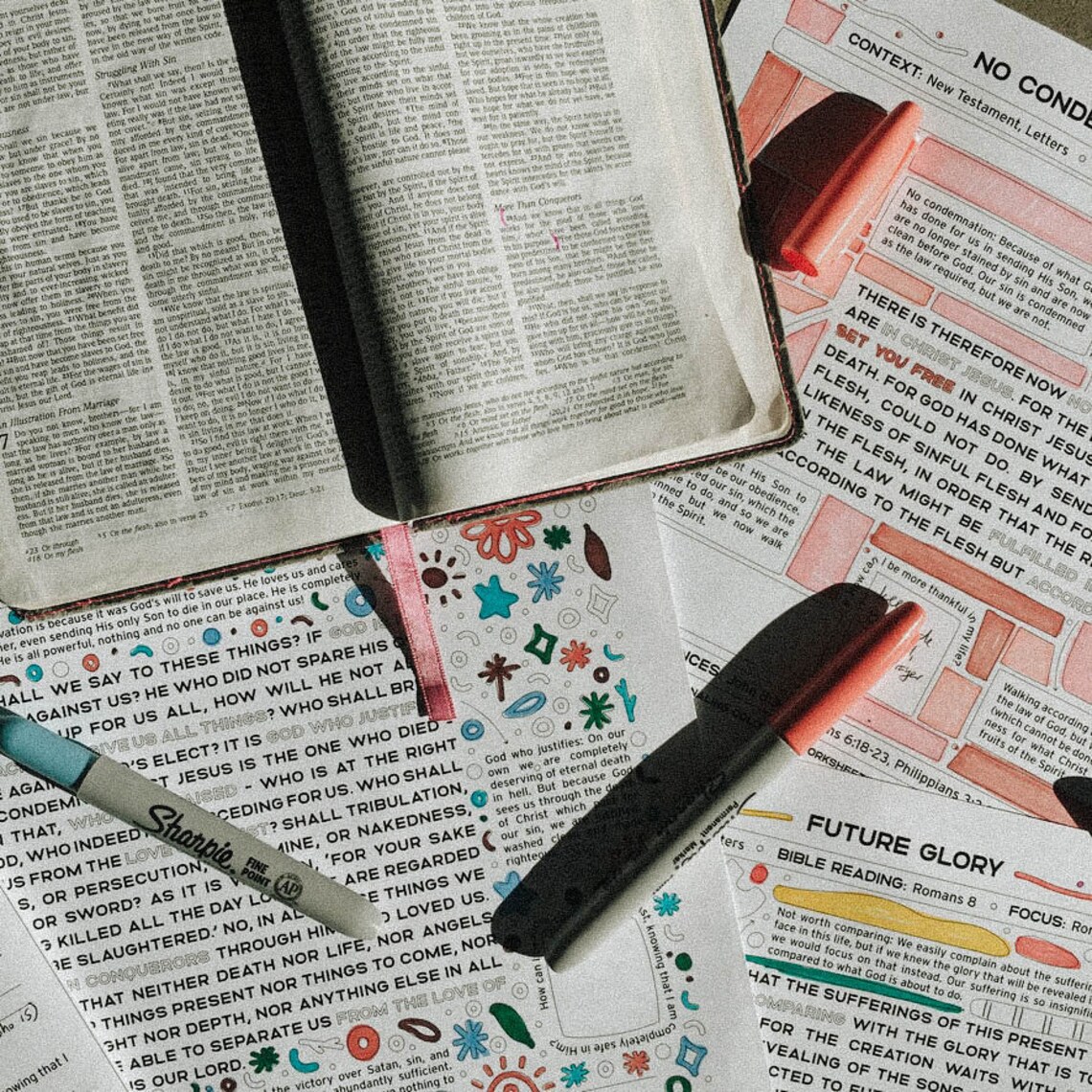 8-page Romans 8 Bible Journal Worksheet, Sunday School Journaling Teens ...