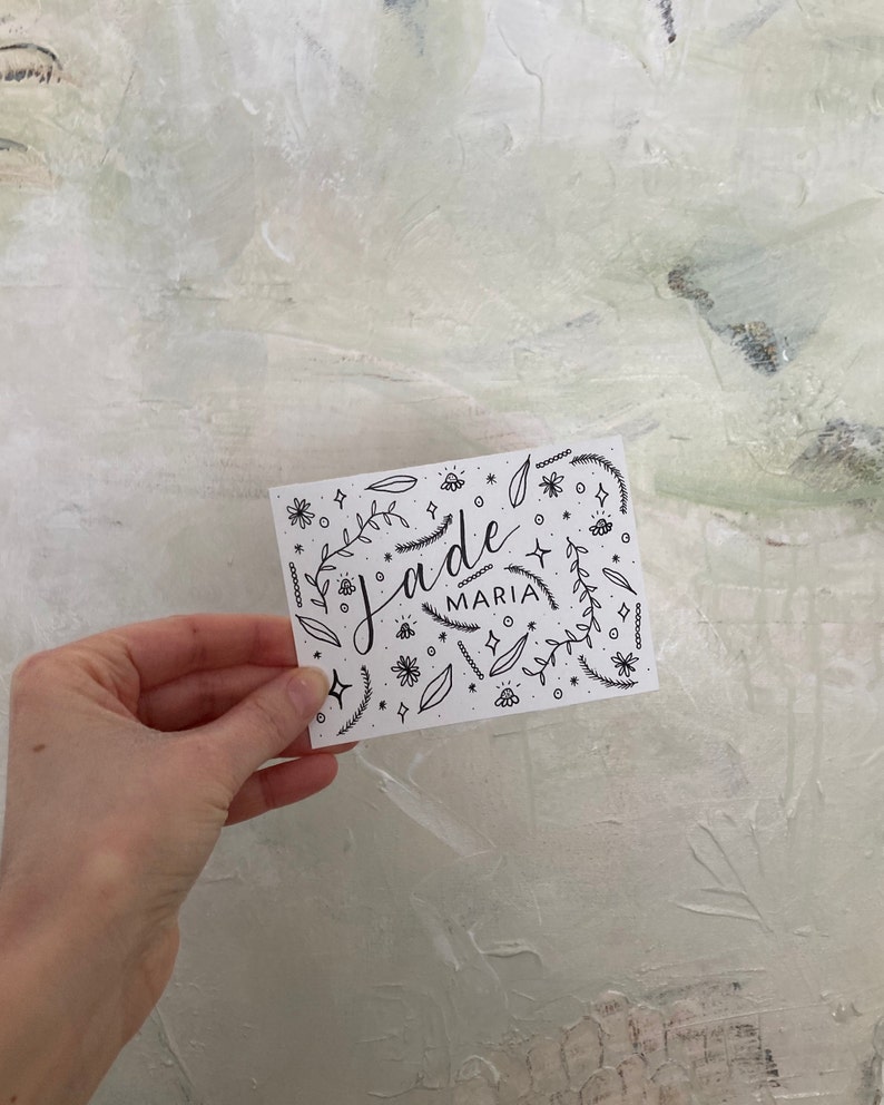 Personalized Hand Lettered Baby Card, Print From Home, Birth ...