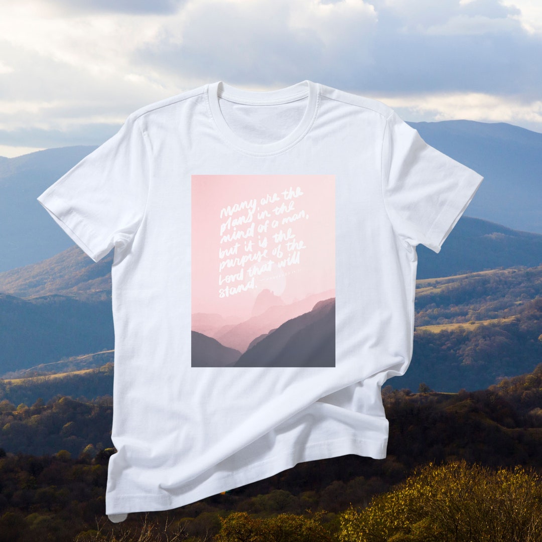 Proverbs 19:21 Christian Shirt, Bible Verse Christian Merch Religious Gifts, Motivational ...