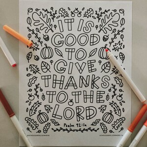 Thanksgiving Coloring Pages: Christian Fall Holiday Worksheet (digital ...