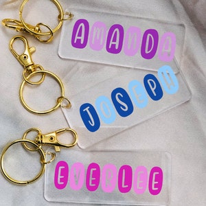 Personalized Keychain | Modern Keychain | Custom Name Keychain Acrylic ...