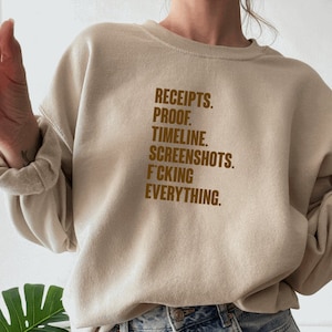 RHOSLC Receipts Proof Timeline Screenshots Crewneck | Real Housewives ...
