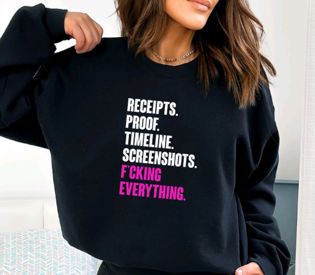 RHOSLC Receipts Proof Timeline Screenshots Crewneck | Real Housewives ...
