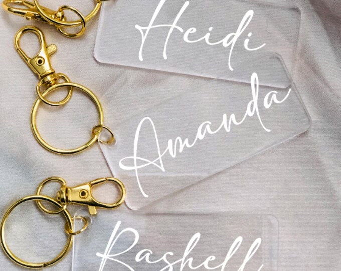 Personalized Keychain | Modern Keychain | Custom Name Keychain Acrylic ...