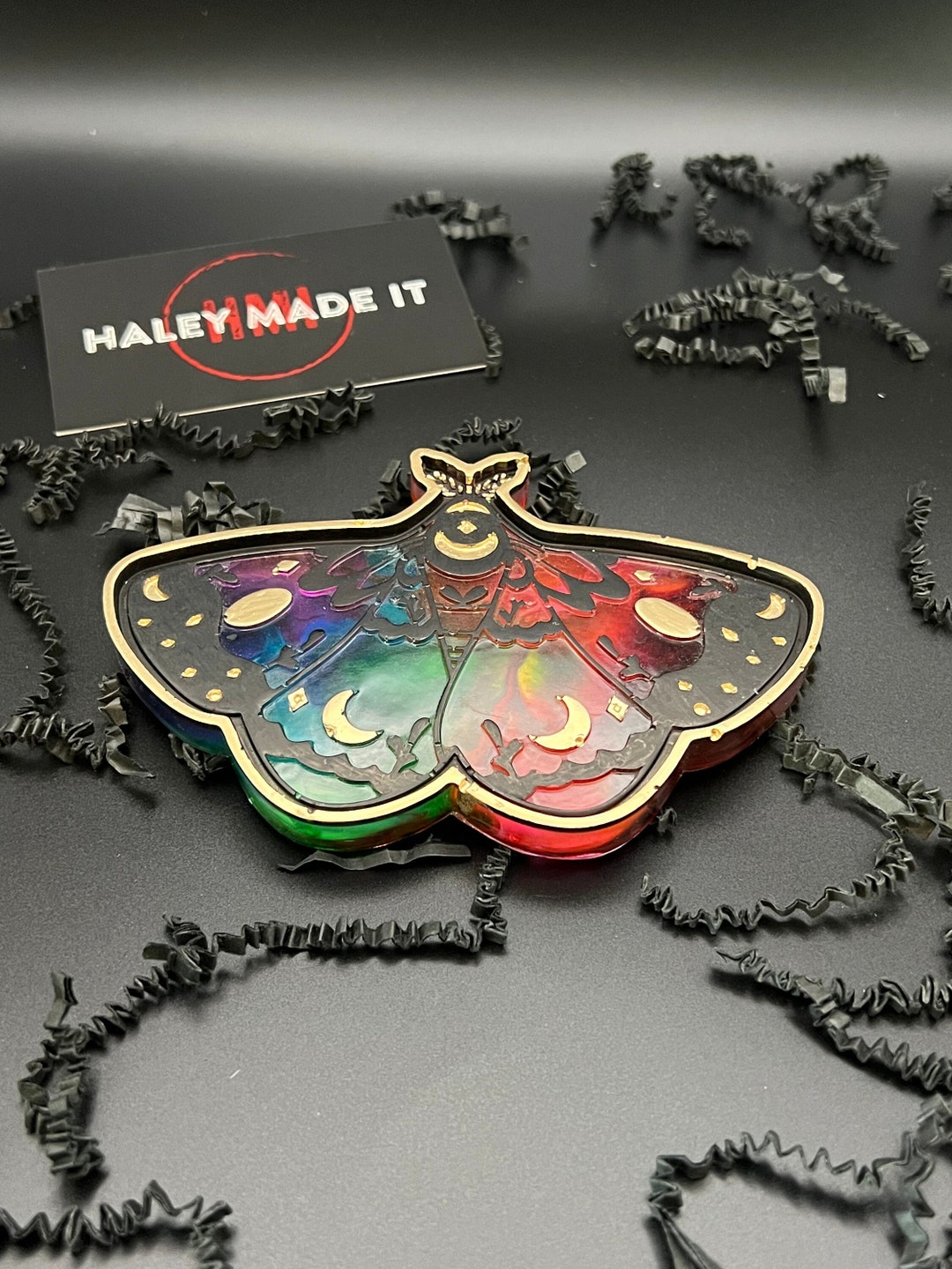 Assorted Moon Moth Jewelry Tray Decor for Nightstands, Vanity, Counter ...