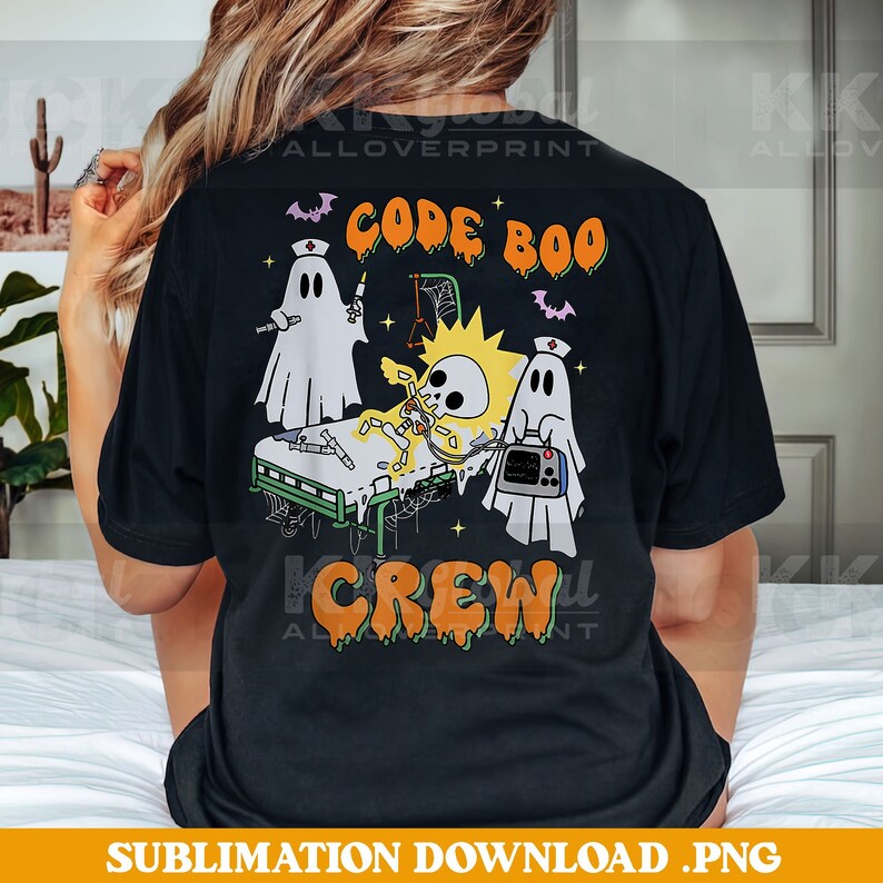 Code Boo Crew Funny Ghost Nurse Halloween Costume Nursing This - Etsy