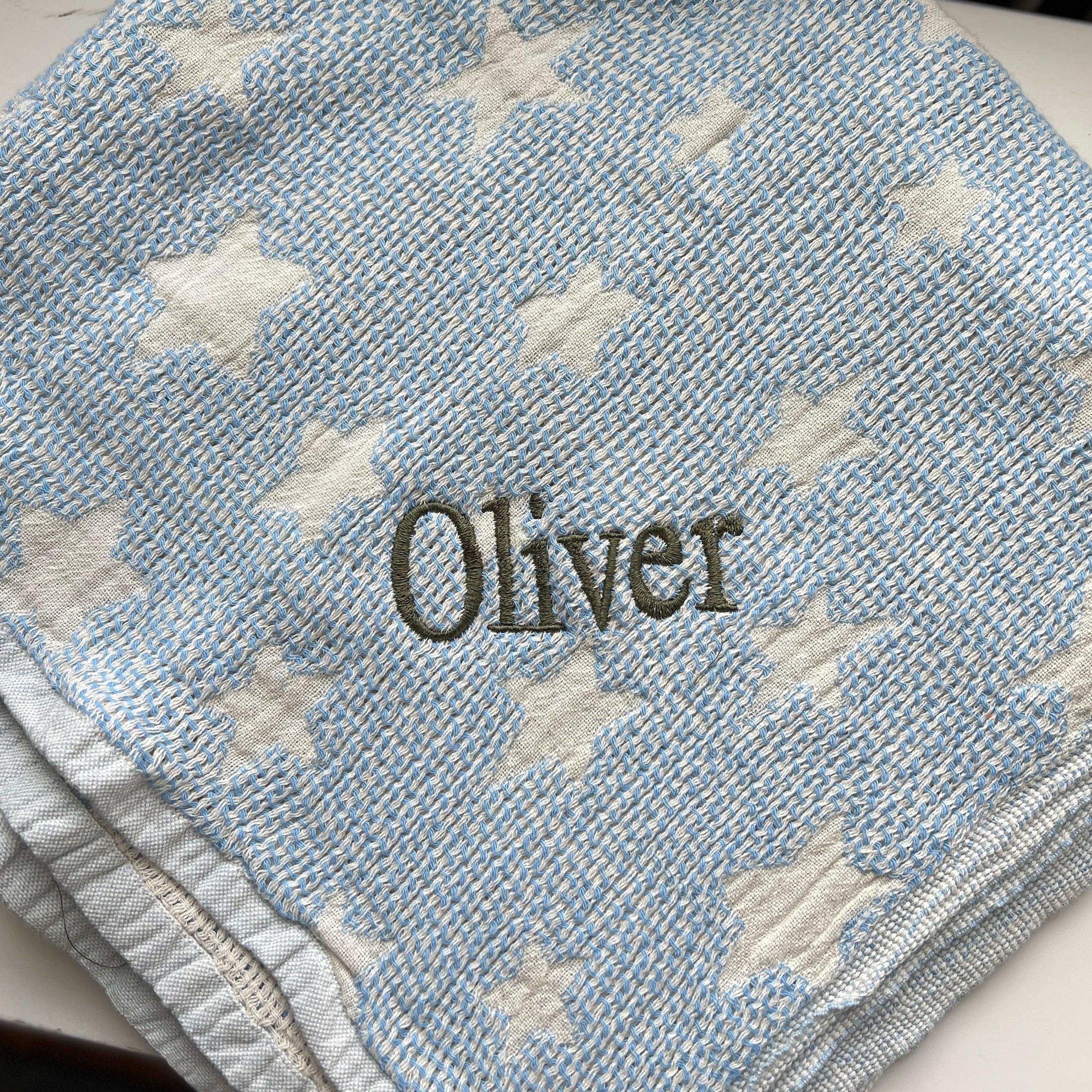 Sweet Stars Baby Blanket in Blue - Etsy