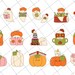 Bookish PNG Halloween Ghosts Cozy Reading Clipart - Retro Spooky Book ...