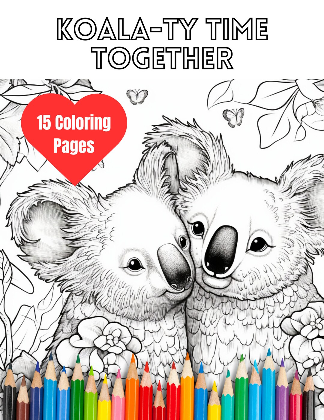 Valentine's Day Coloring Pages, Kids Coloring Book, Instant Download ...