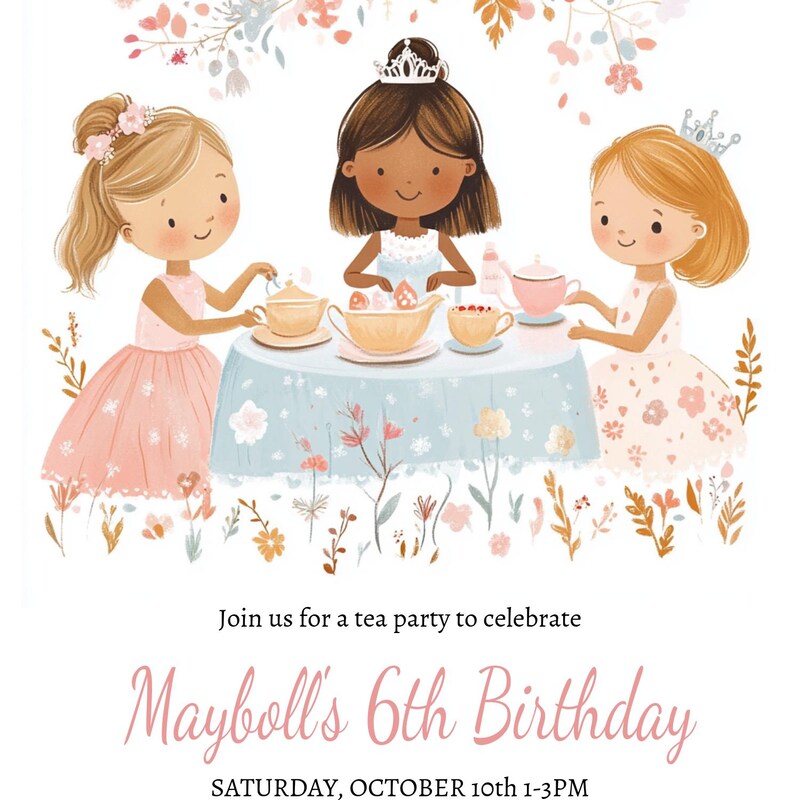 Cute Tea Party Invitation - Etsy
