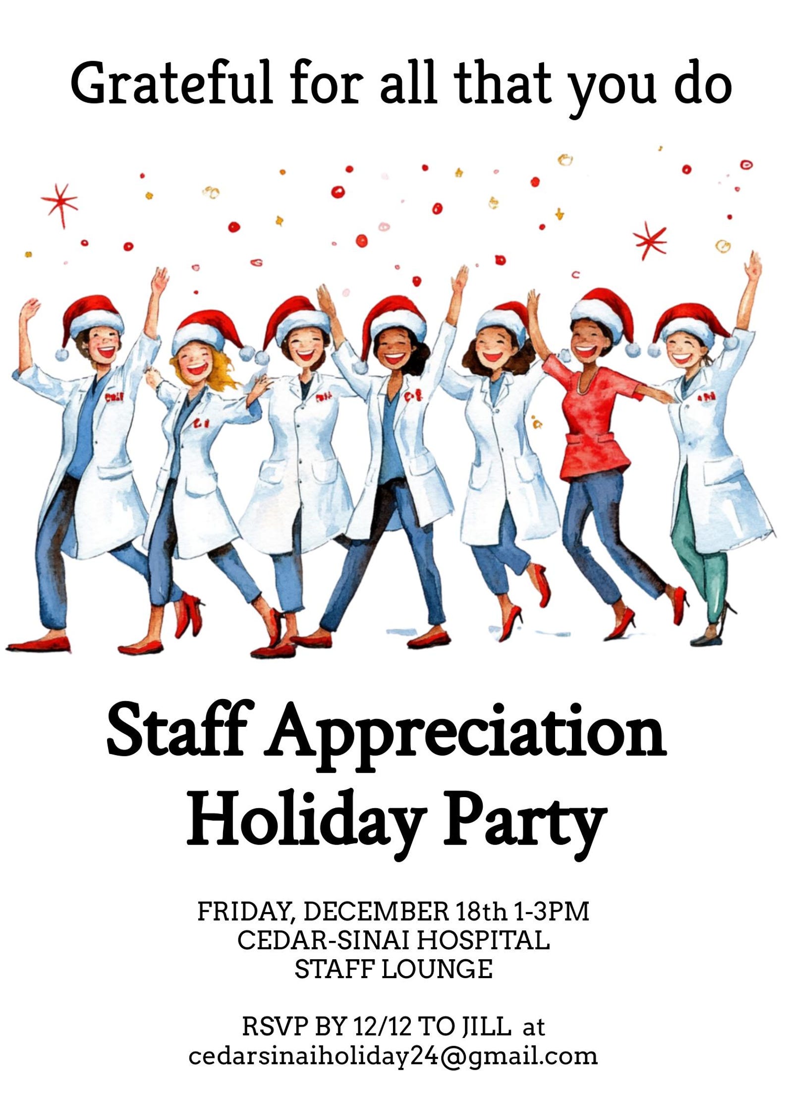 Medical Staff Appreciation Holiday Party Invitation | Modern Doctors ...