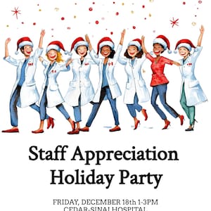 Medical Staff Appreciation Holiday Party Invitation | Modern Doctors ...