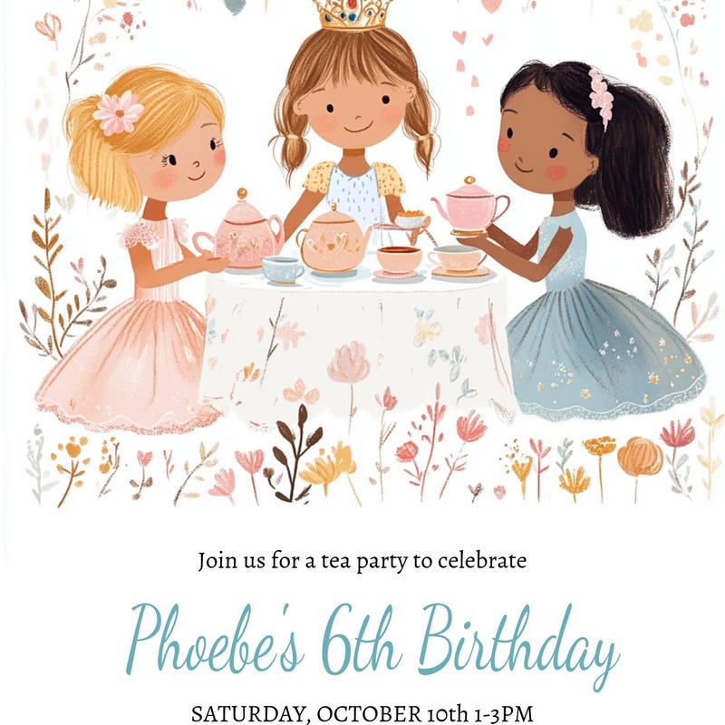 Princess Tea Party - Etsy