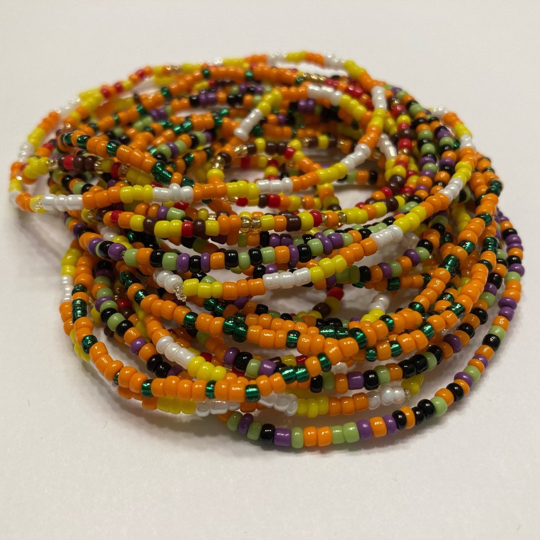 Autumn Halloween Fall Themed Seed Bead Bracelets Beaded Bracelet ...