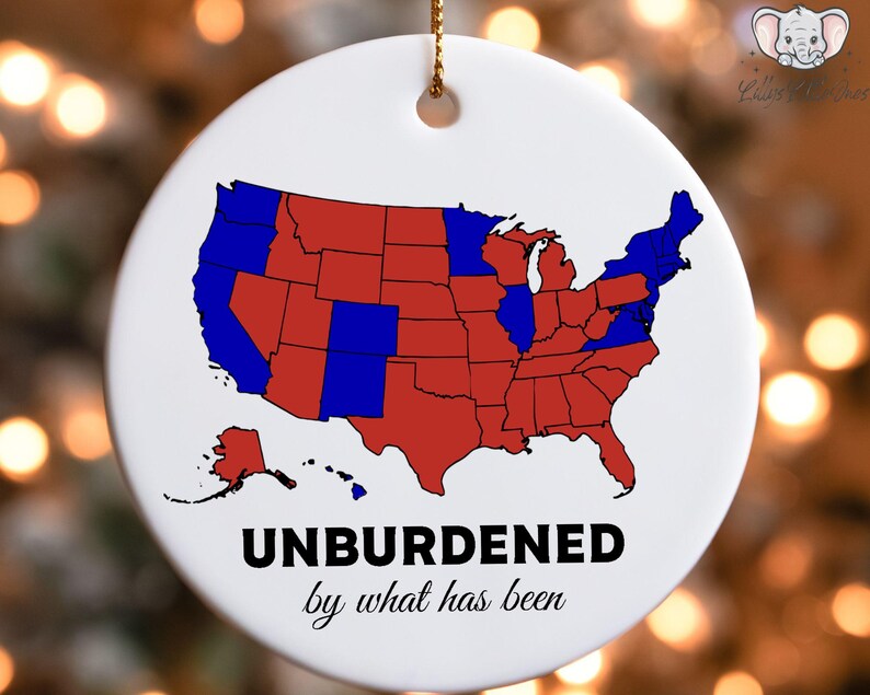 2024 Election Map Ornament, Trump Ornament, Unburdened by What Has Been ...