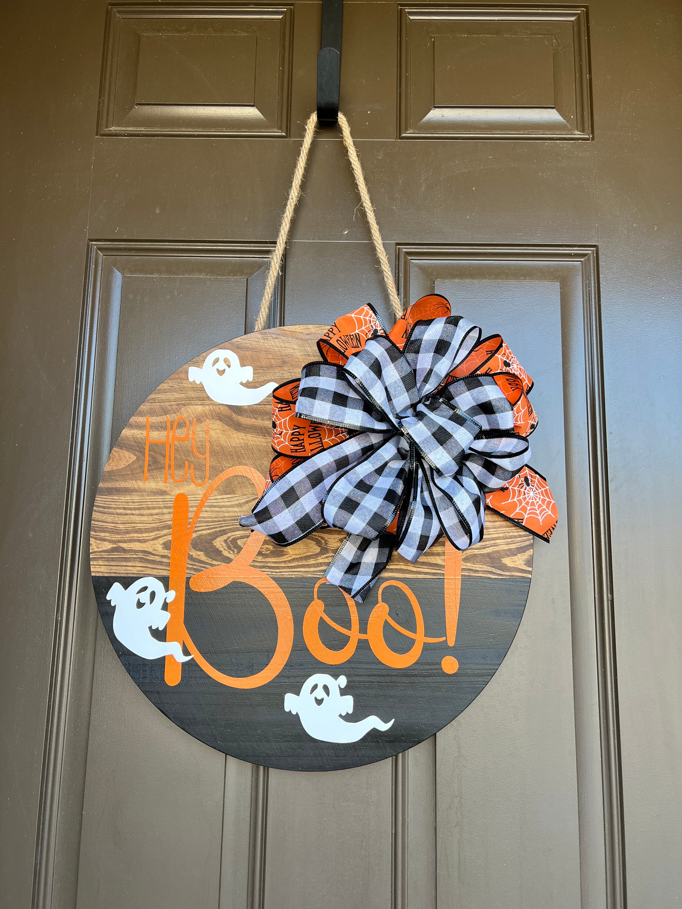Fall Halloween Wooden Door Sign - Etsy