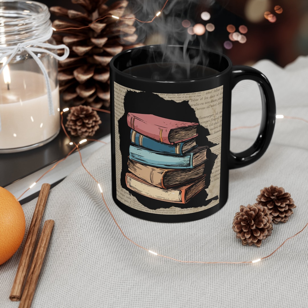 Books Coffee Mugs, Library Gifts, Book Vintage Bookshelves, Book Lovers ...