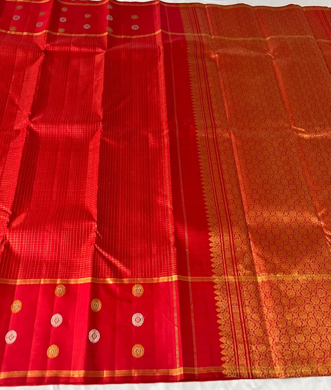 Red Colour Bridal Pure Kanchipuram Silk Sareeindian Traditional Ethnic ...
