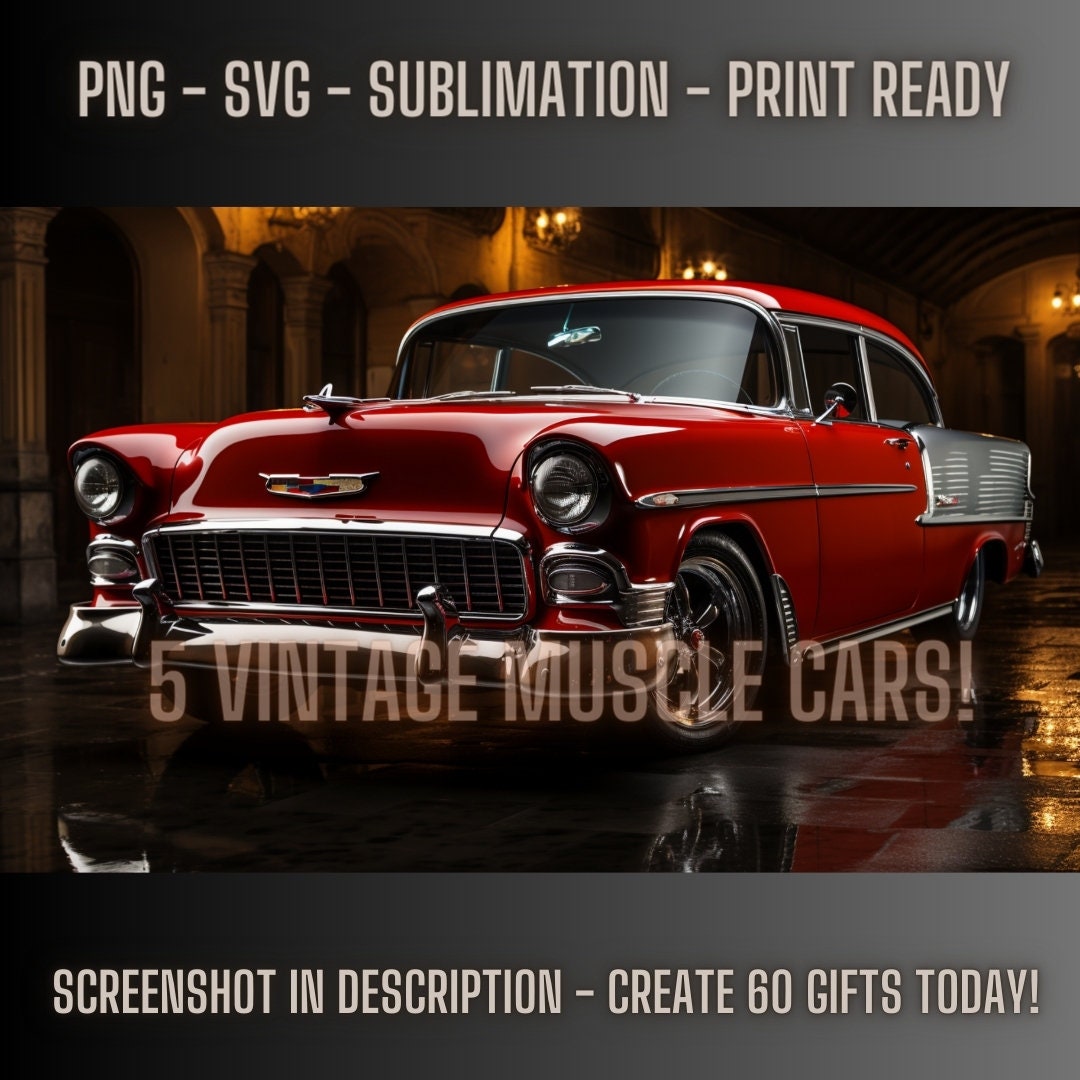 57 Chevy Classics - 5 Car Bundle, Digital Download, Custom Muscle Car ...