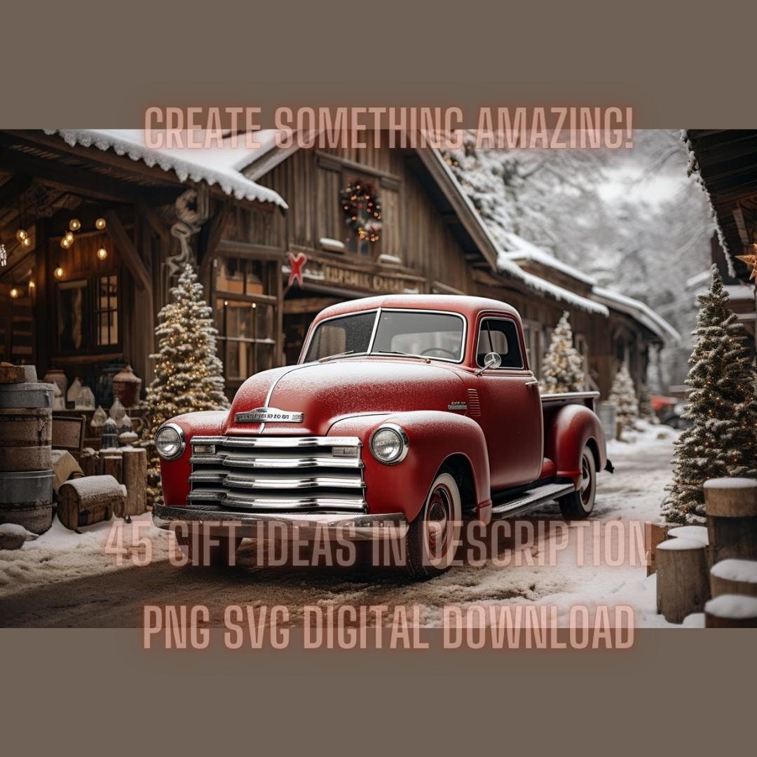 48 Chevy 3100 Pickup Truck PNG Bundle, Christmas C10 Wall Art Png ...