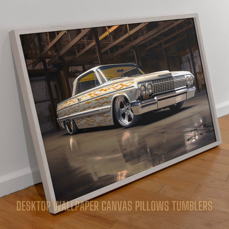 Pearl White 64 Impala Lowrider PNG Bundle, Chicano Lowrider Png ...