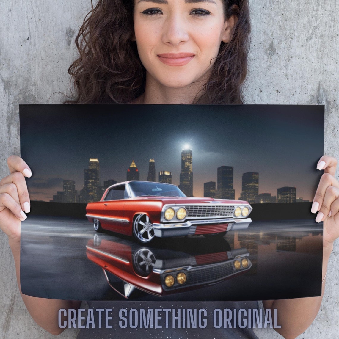 Candy Red 64 Impala Lowrider Cityscape PNG, 5 Aspect Ratio Bundle ...
