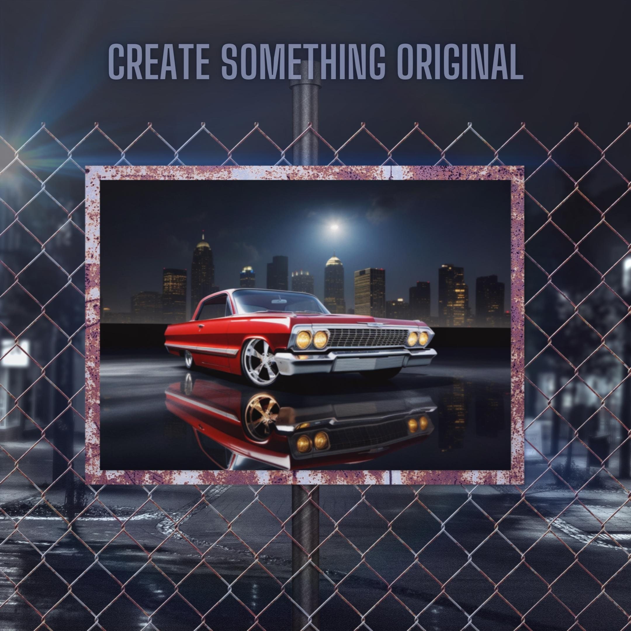 Candy Red 64 Impala Lowrider PNG File - a Stunning Sublimation Design ...