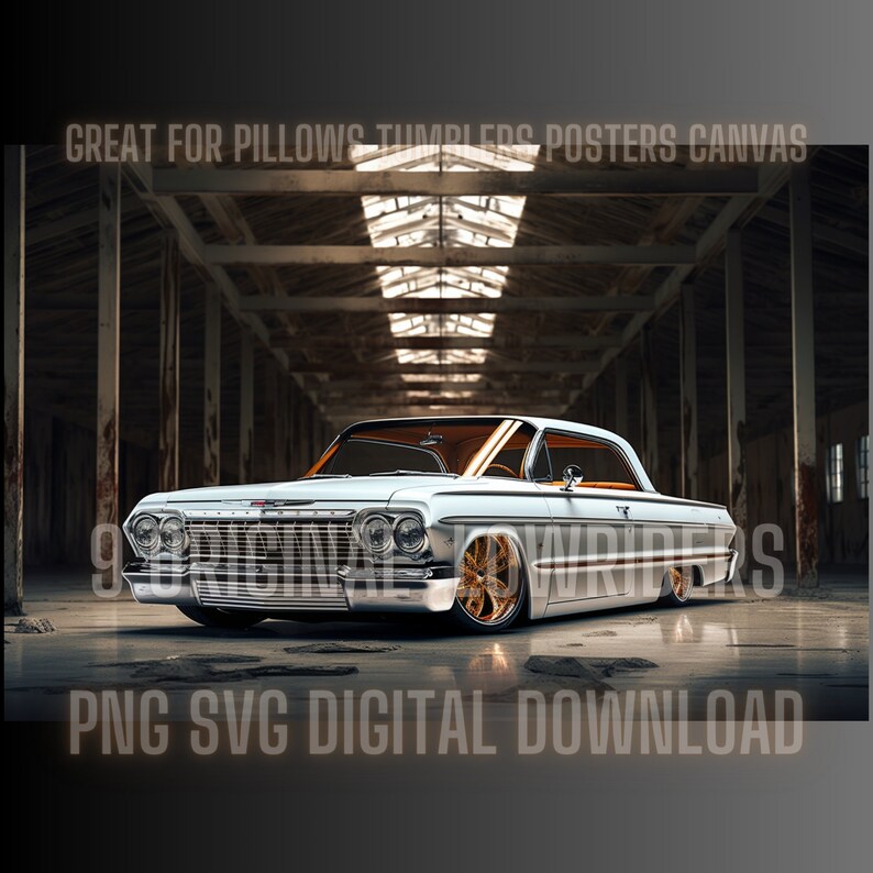 Lowrider 64 Impala PNG SVG Bundle, Man Cave Art (digital Download) - Etsy
