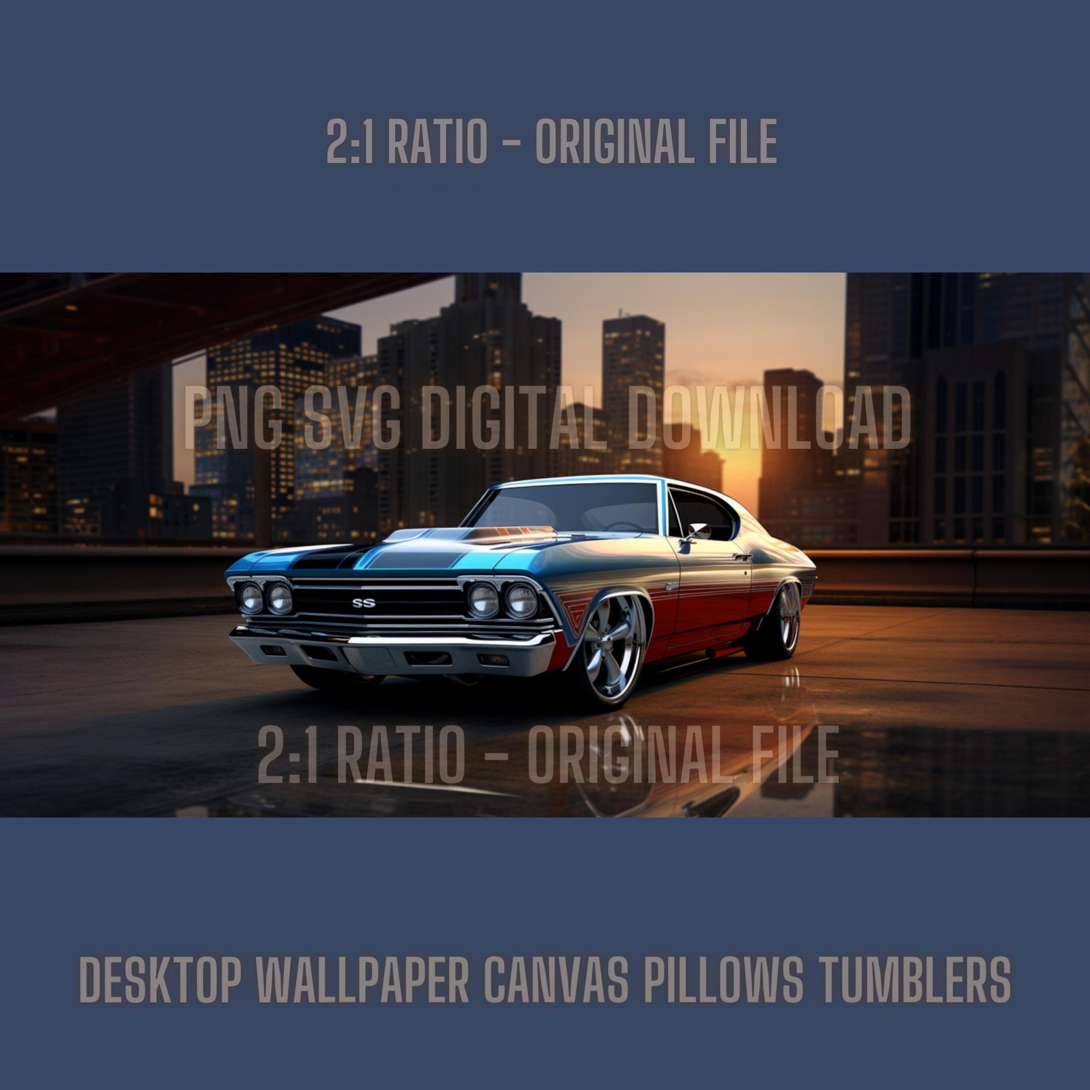 This Custom Black 68 Chevelle SS 5 PNG Bundle Makes the Best Desktop ...